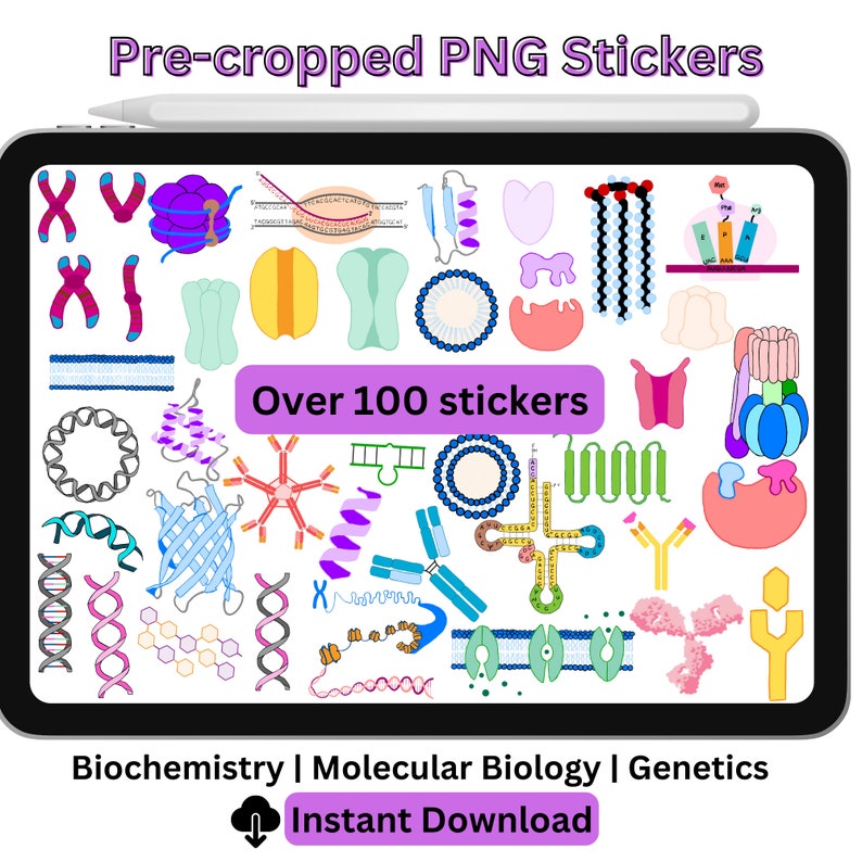 Digital Stickers for Biochemistry, Molecular Biology & Genetics ...