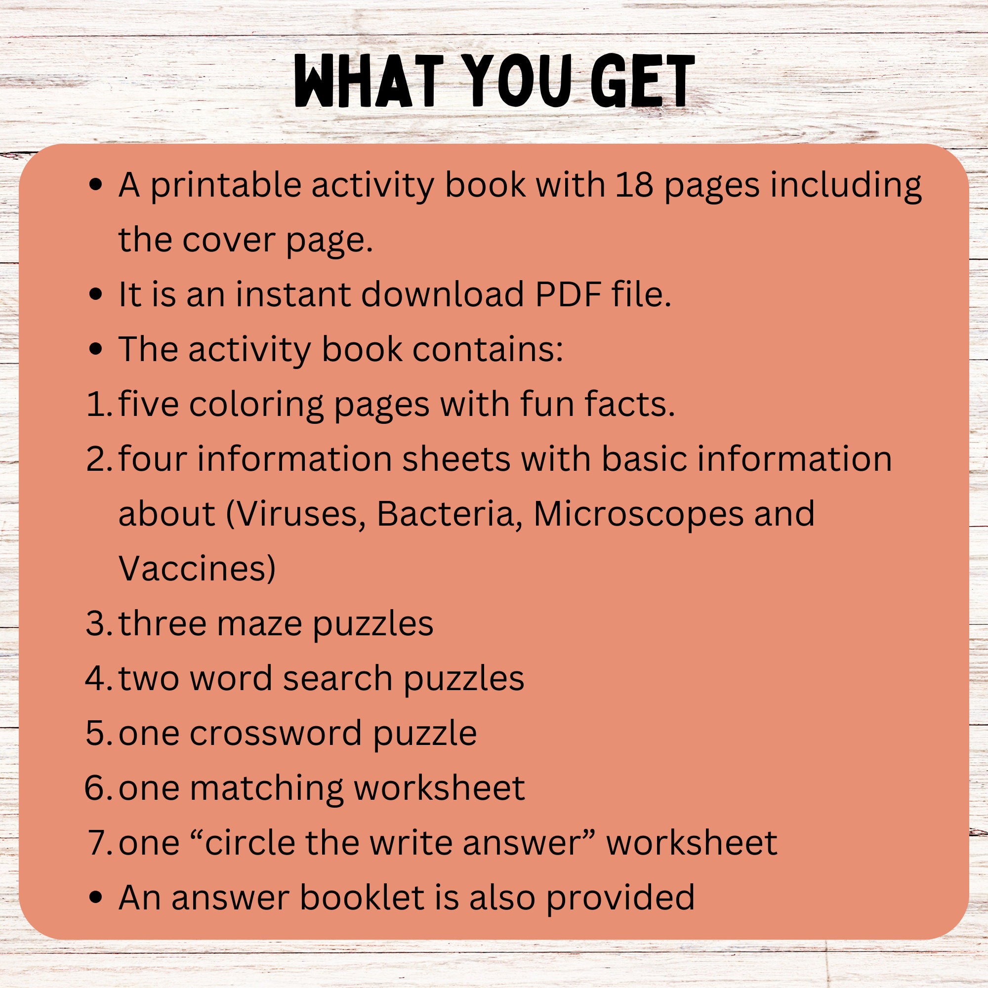 Germs Printable Activity and Coloring Book for Kids With Mazes ...