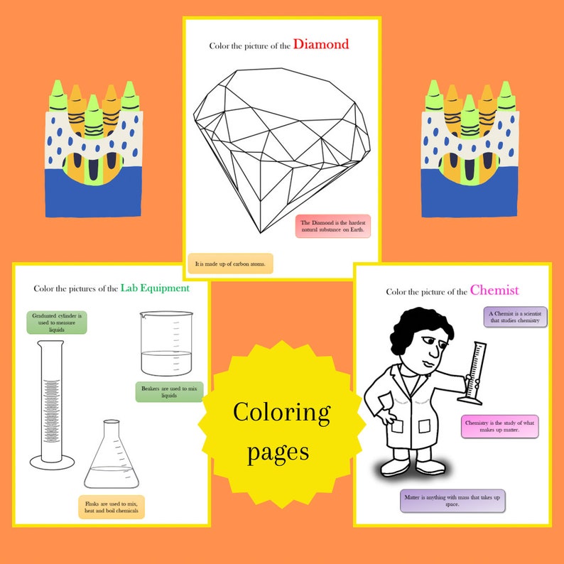 Chemistry Coloring and Activity Book for Preschool and Kindergarten ...