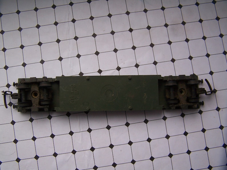 Model Railway, Tri-ang, Bogie Well, Wagon, Low Loader, OO Gauge, Grey ...