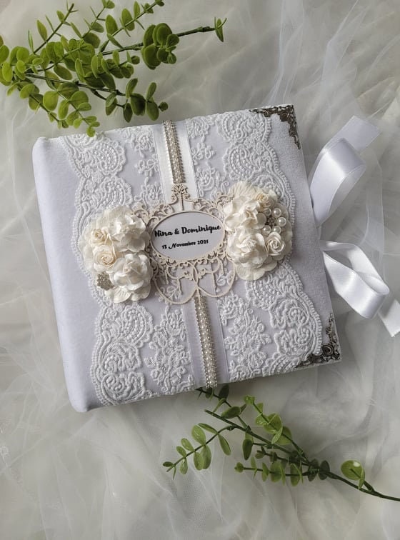 White Wedding Album Personalized Photo Album Memory Book - Etsy