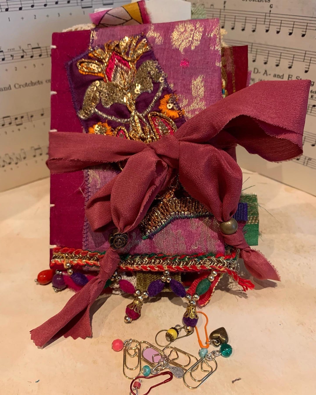 Boho Notebook, Junk Journal Handmade. Embellished Pages. - Etsy