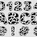 Cow Alphabet SVG Animal Print Font Letters, Number & Symbols Digital ...