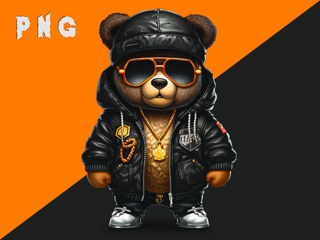 Dope Bear PNG Gangster Teddy Bear Design Digital Download. - Etsy
