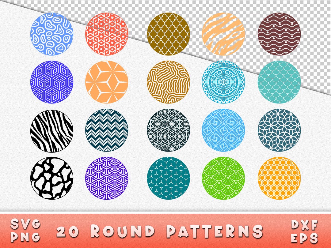 Round Pattern SVG Keychain SVG Bundle Circle Patterns SVG - Etsy