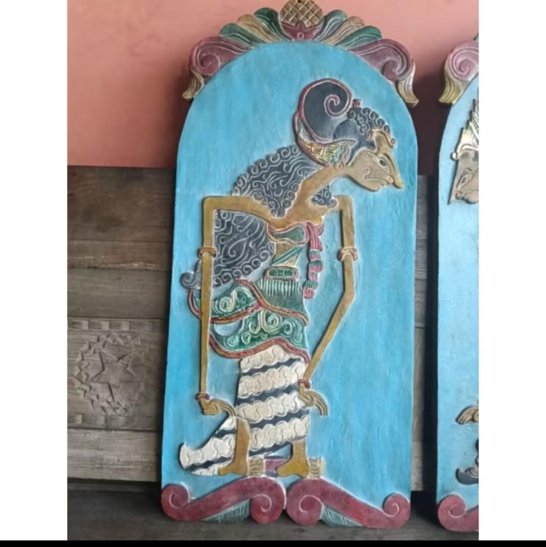 Handcrafted Javanese Wayang Wall Art | Indonesian Wood Carving Set - Etsy