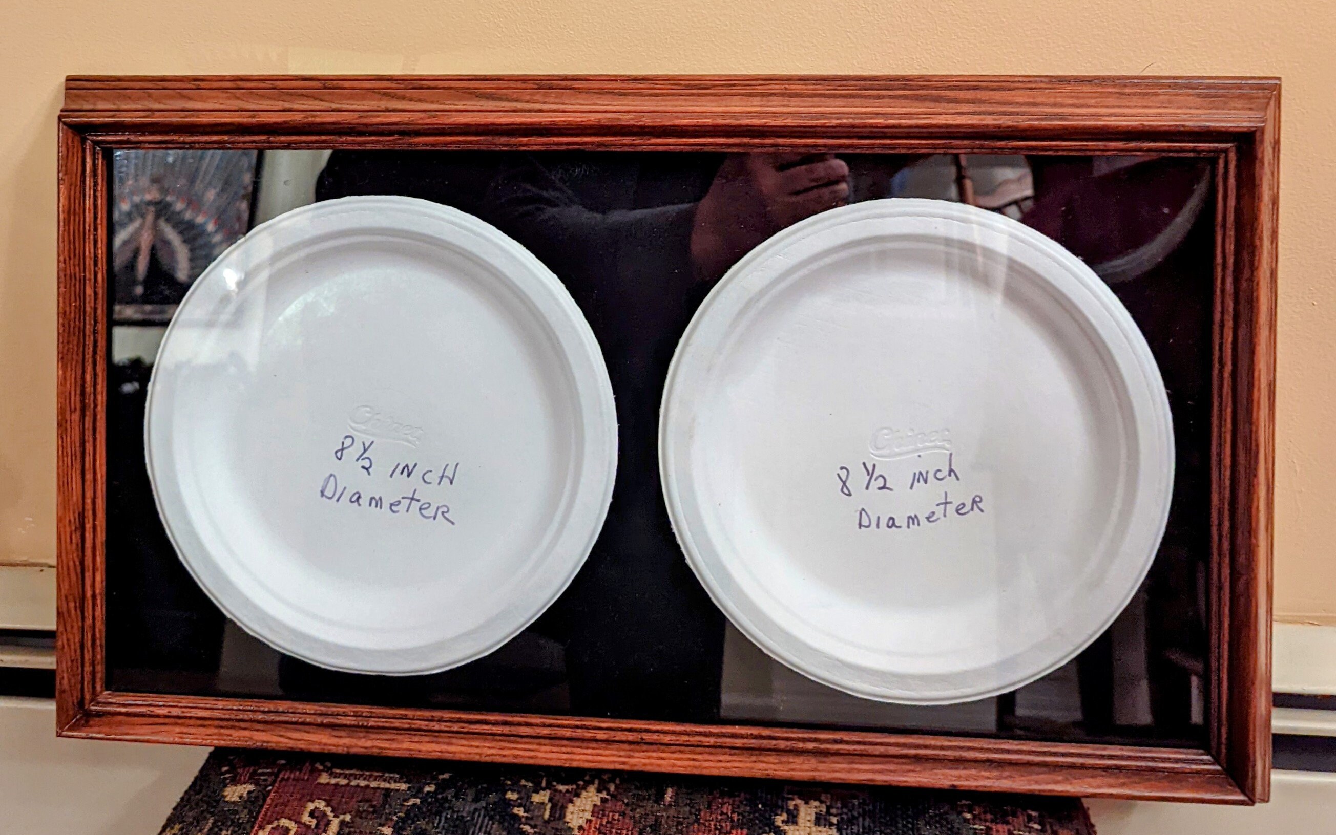 Glass Front Wooden Shadow Box Frames for Dual Decorative Plates - Etsy