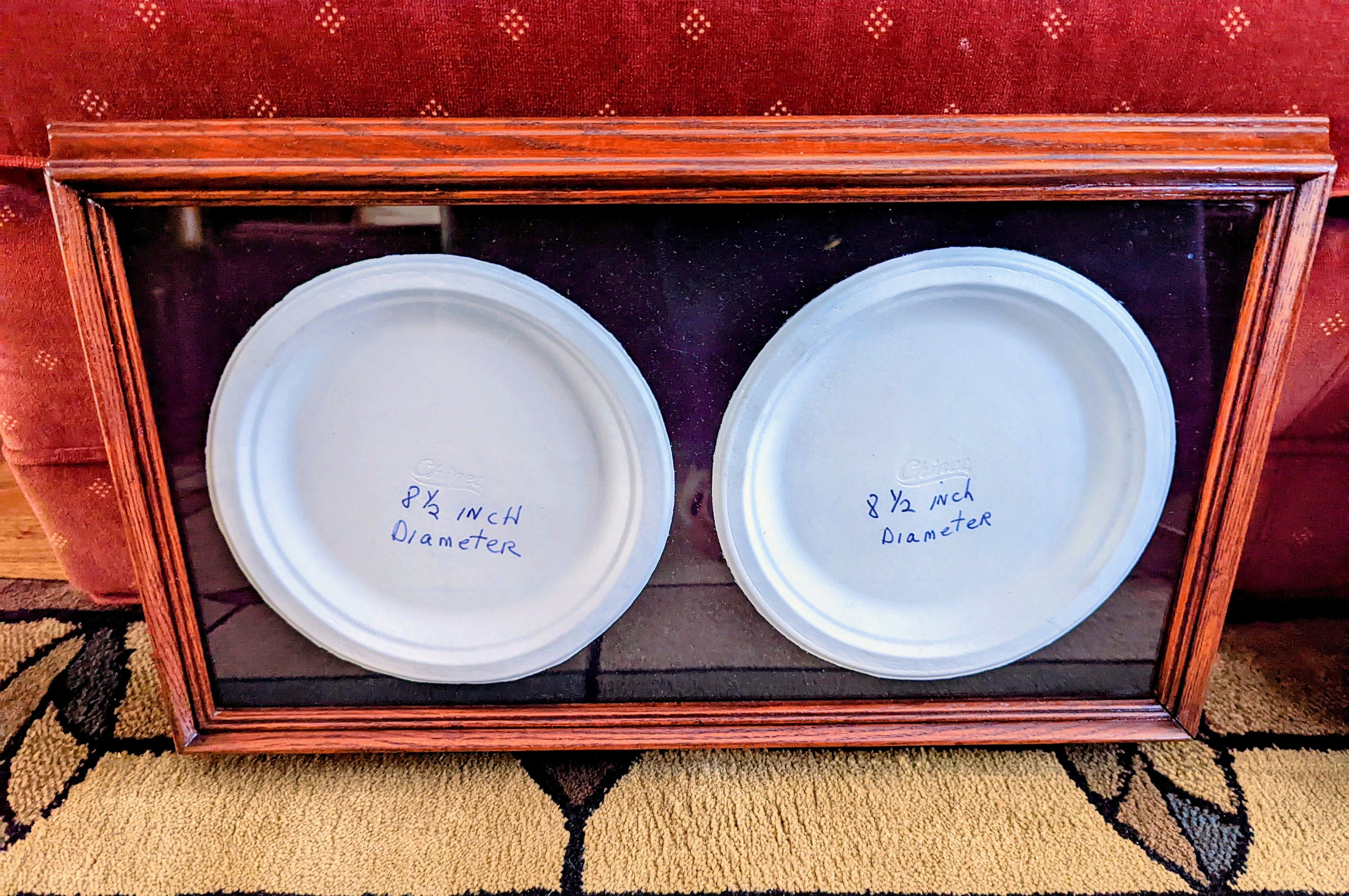 Glass Front Wooden Shadow Box Frames for Dual Decorative Plates - Etsy