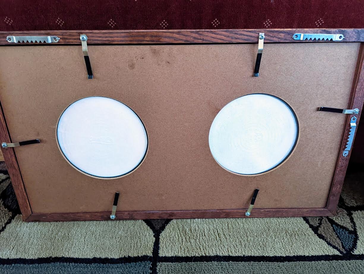 Glass Front Wooden Shadow Box Frames for Dual Decorative Plates - Etsy