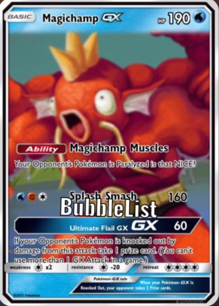 Magichamp Magikarp Machamp Pikachu Ash Vmax Gaming Shining Gx Ex M Mega ...
