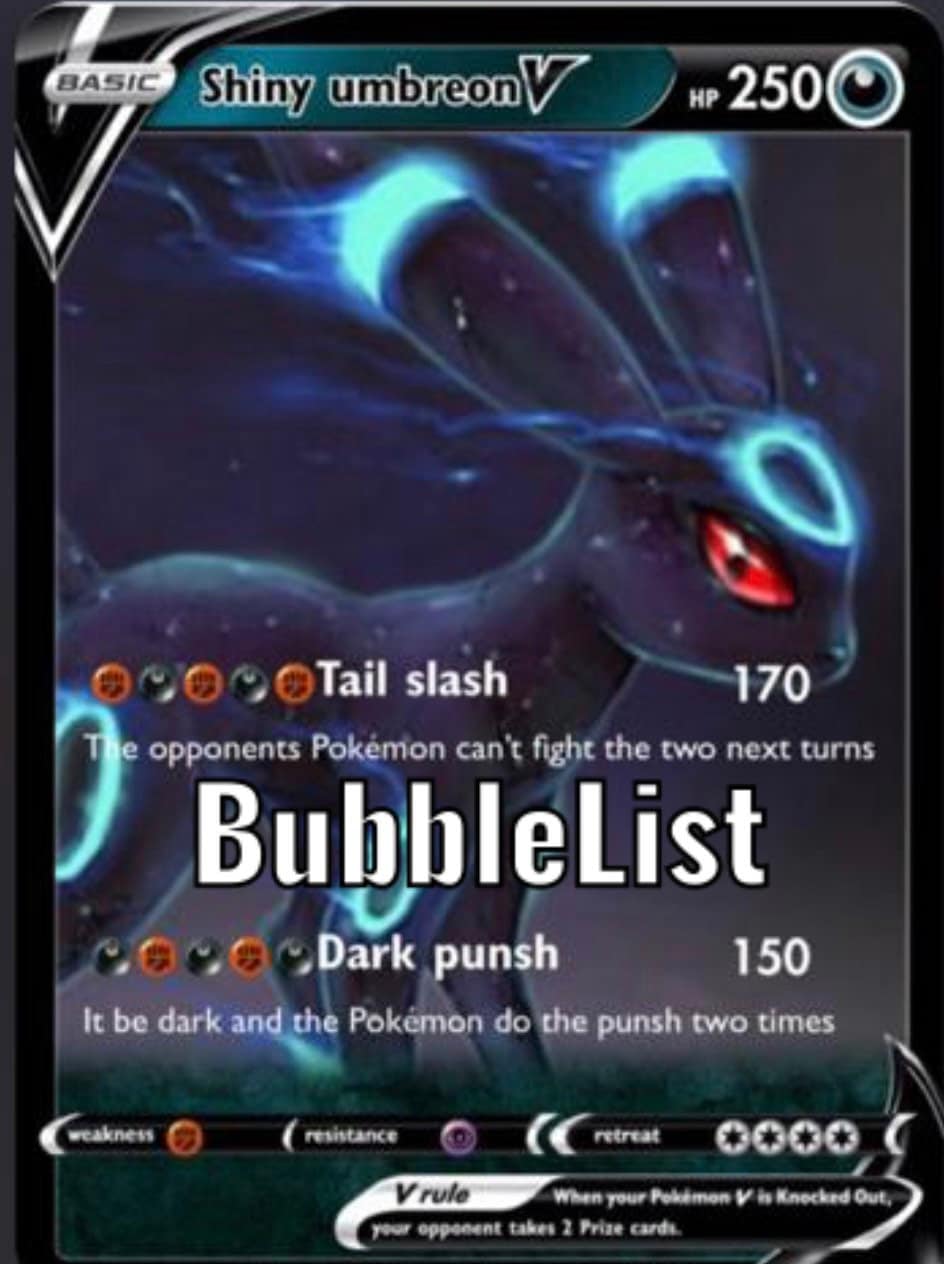 Shiny Umbreon Card