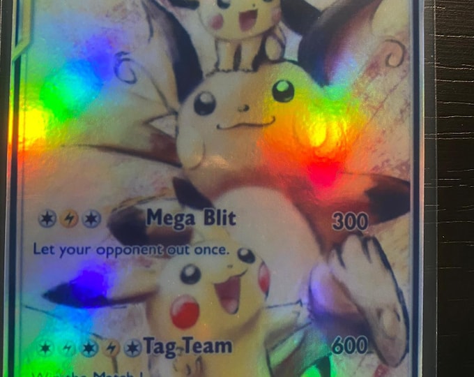 Pichu Raichu Team V Pikachu Ash Vmax Gaming Shining Gx Ex M Mega Ultra ...