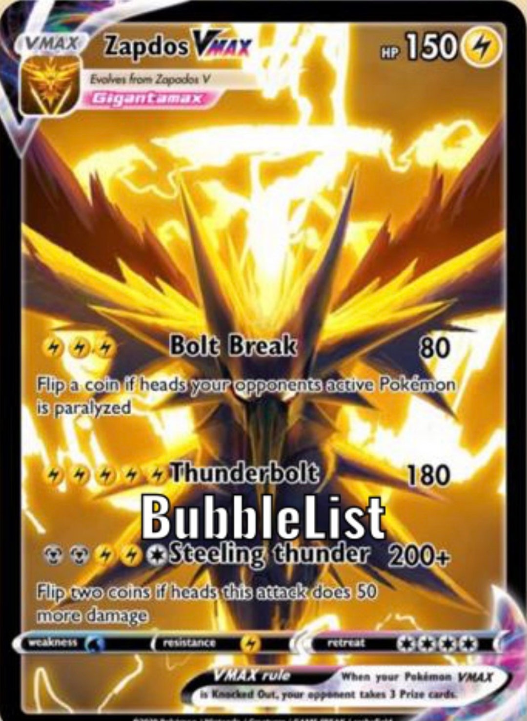 Zapdos Pikachu Ash Vmax Gaming Shining Gx Ex M Mega Ultra - Etsy