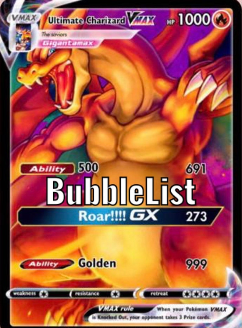 Ultimate Charizard Vmax Pikachu Ash Vmax Gaming Shining Gx Ex - Etsy Canada