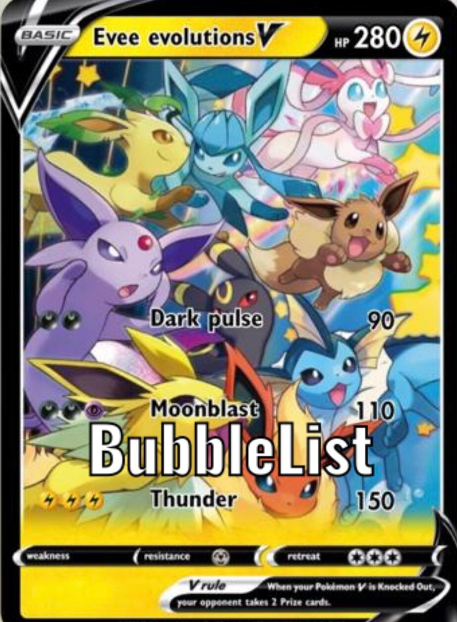 Evee Eeveelutions Pikachu Ash Vmax Gaming Shining Gx Ex M Mega - Etsy