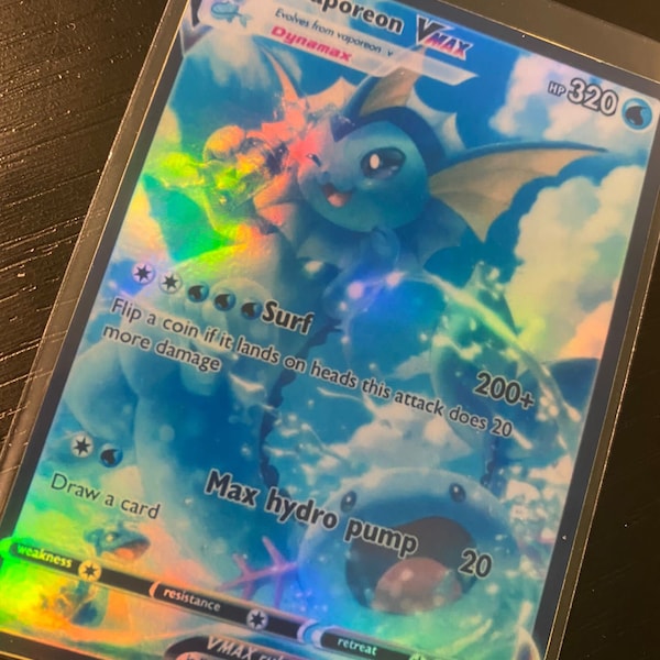 Vaporeon Card - Etsy