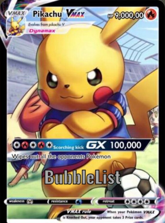 Artist Trading Cards Pichu Pikachu ash Vmax gaming shining gx ex m mega ...