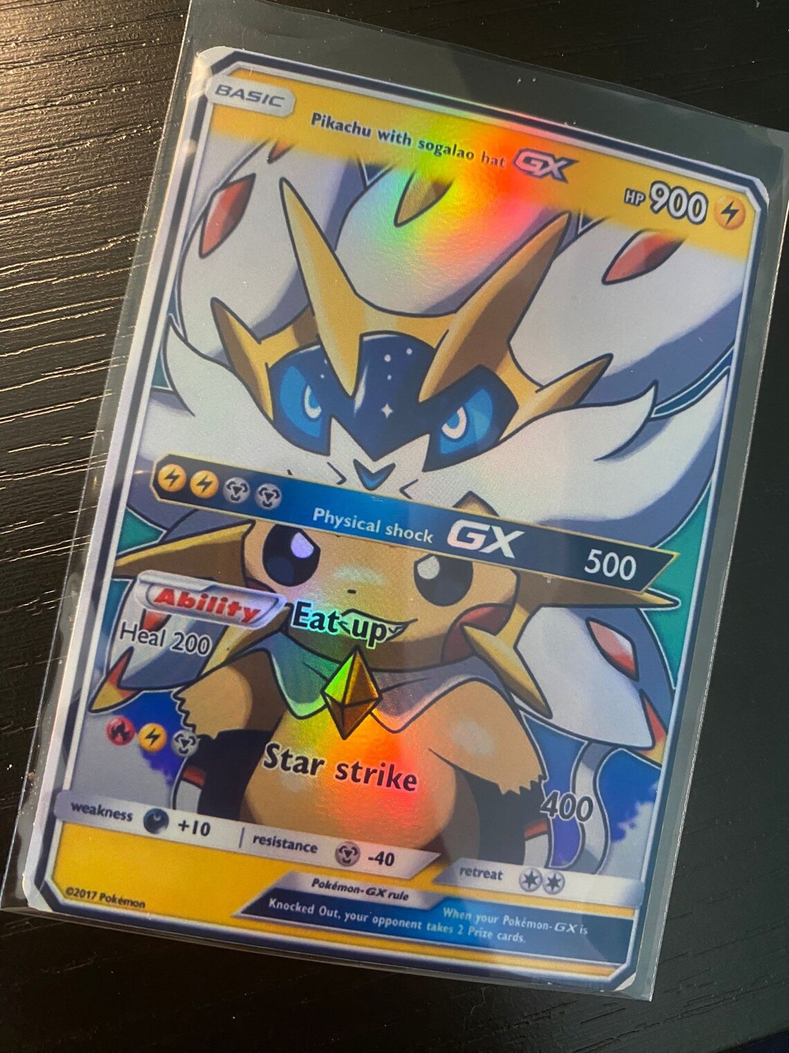 Pikachu With Solgaleo Hat Gx Gaming Shining Gx Ex M Mega Ultra Pokemon ...