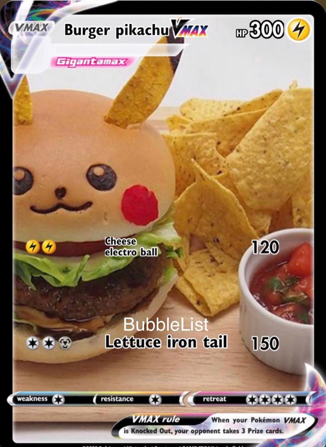 Burger Funny Card Gx Pikachu Ash Vmax Gaming Shining Gx Ex M Mega Ultra ...