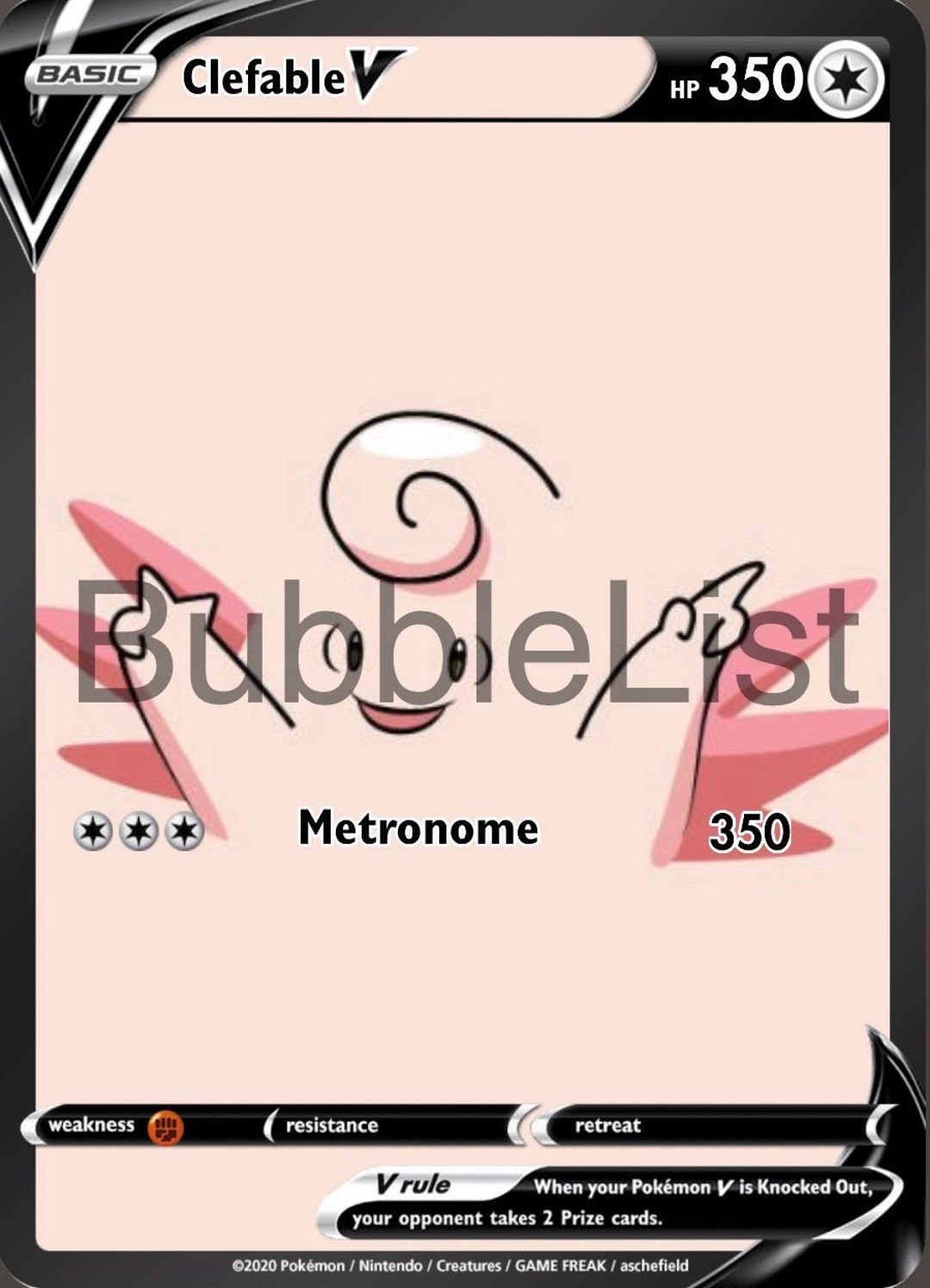 Clefable Face Team V Ash Vmax Gaming Shining Gx Ex M Mega - Etsy