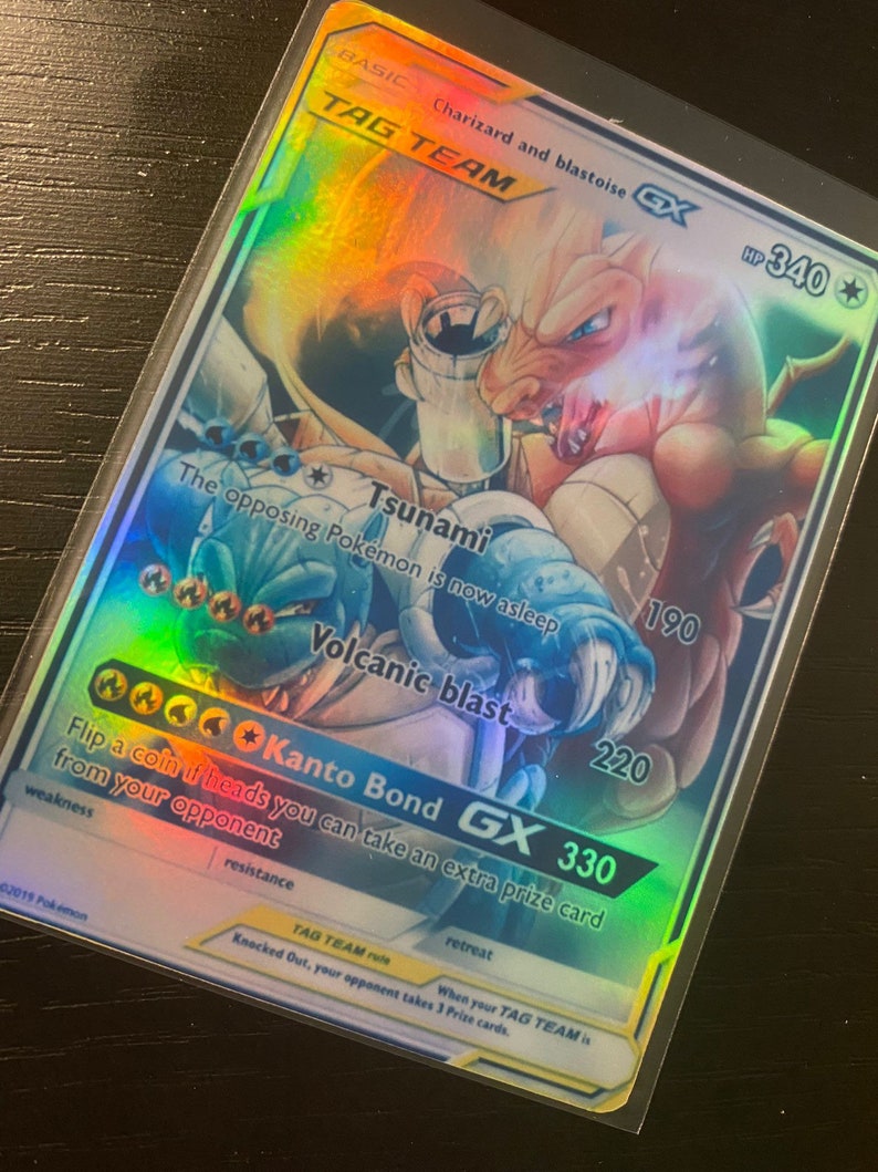 Charizard and Blastoise Pikachu Ash Vmax Gaming Shining Gx Ex M Mega ...