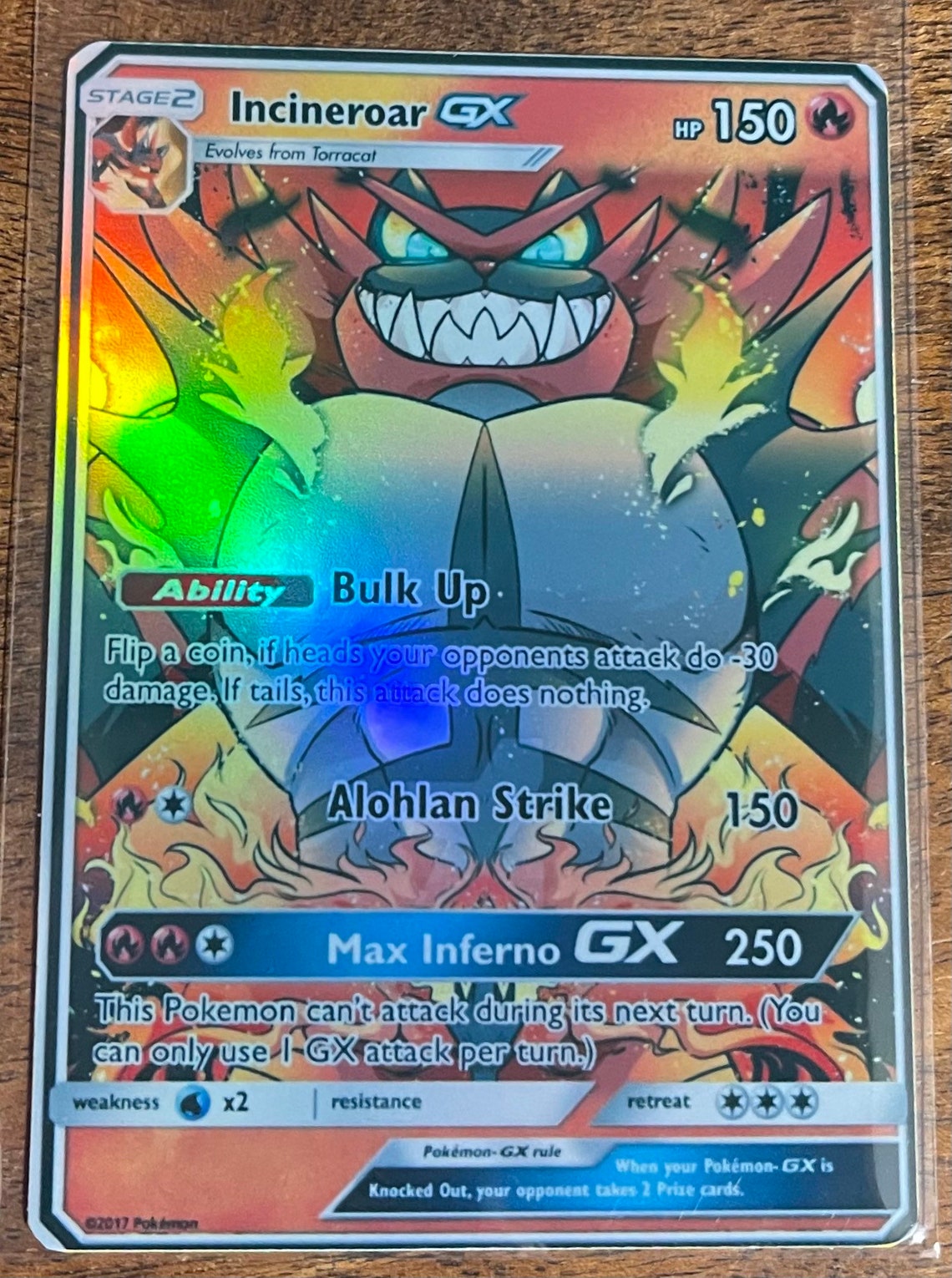 Incineroar Gaming Gx Ex M Mega Ultra Pokemon Gx Ex Card Custom | Etsy