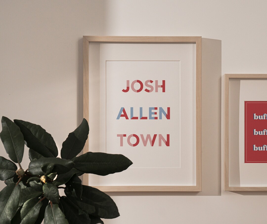Buffalo Bills Print Josh Allen Josh Allentown Buffalo Ny Digital