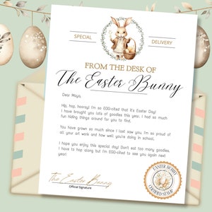 EDITABLE Official Easter Bunny Letter Bundle From the Desk of the ...
