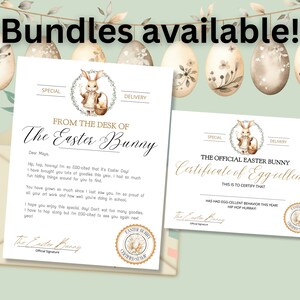 PRINTABLE Official Easter Bunny Certificate From the Desk of the Easter ...