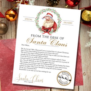 EDITABLE Official Santa Claus Letter From the Desk of Santa Claus ...