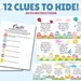 PRINTABLE Indoor Easter Scavenger Hunt With Easter Bunny Letter Easter ...