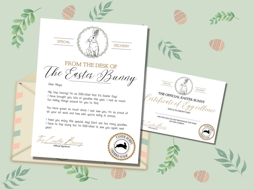 EDITABLE Official Easter Bunny Letter Bundle From the Desk of the ...