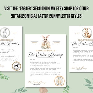 EDITABLE Official Easter Bunny Letter Bundle From the Desk of the ...