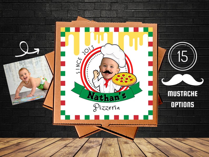 Pizza Box Custom Printable With Photo Pizza Party Decoration - Etsy