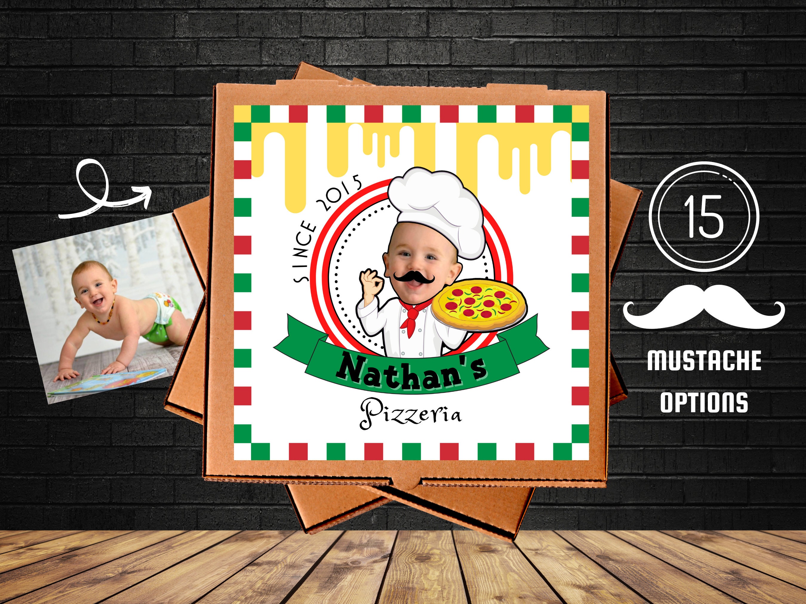 Pizza Box Custom Printable With Photo Pizza Party Decoration - Etsy ...