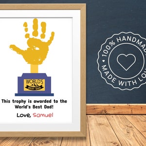 PRINTABLE Best Dad Craft Father's Day Handprint Art Best Dad in the ...