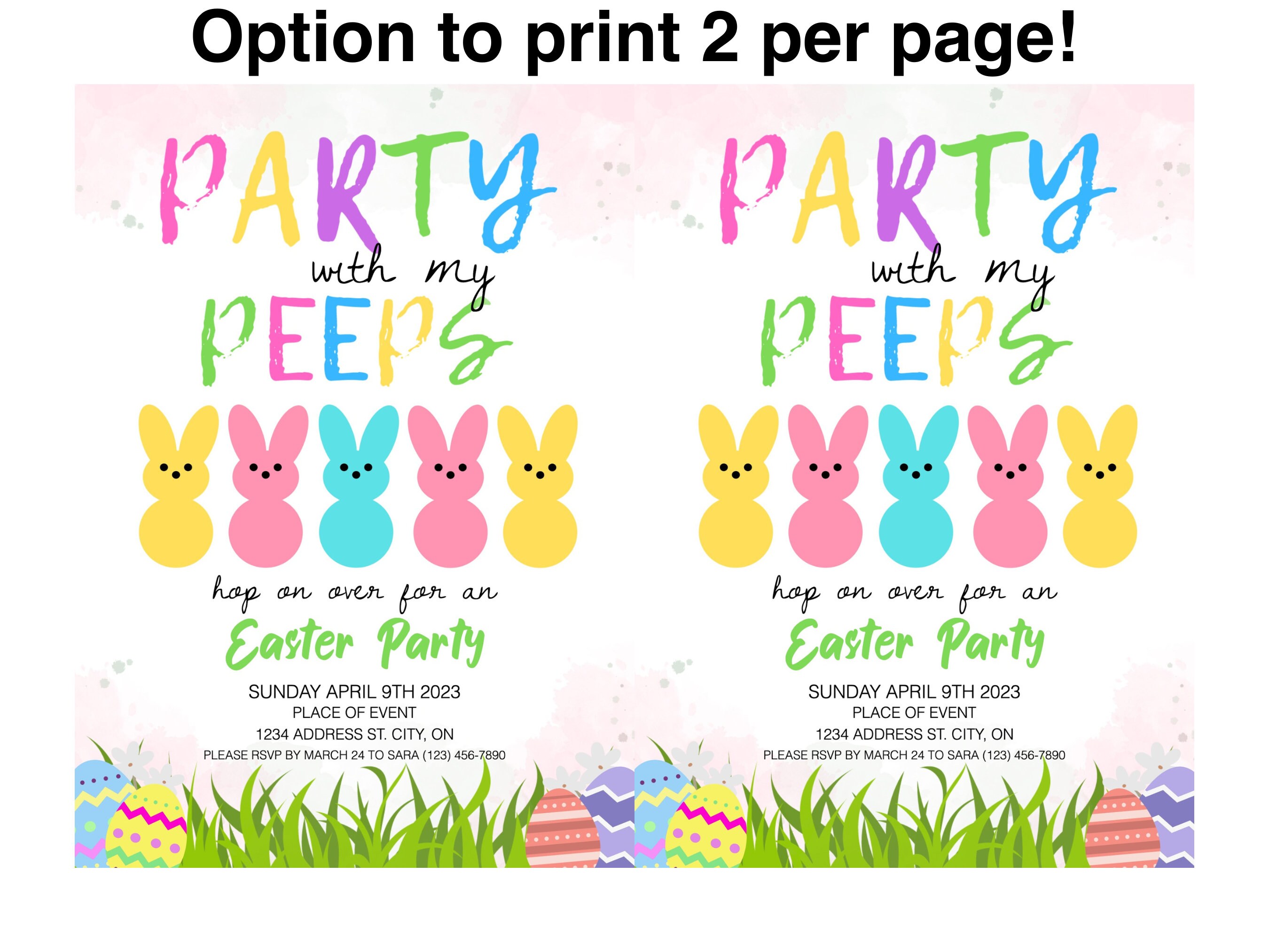 Editable Easter Egg Hunt Invitation Easter Party Invite - Etsy