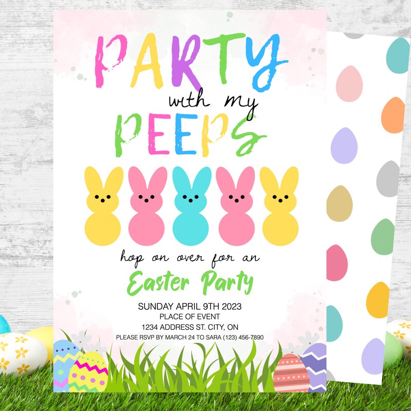 Easter Bunny Invite - Etsy