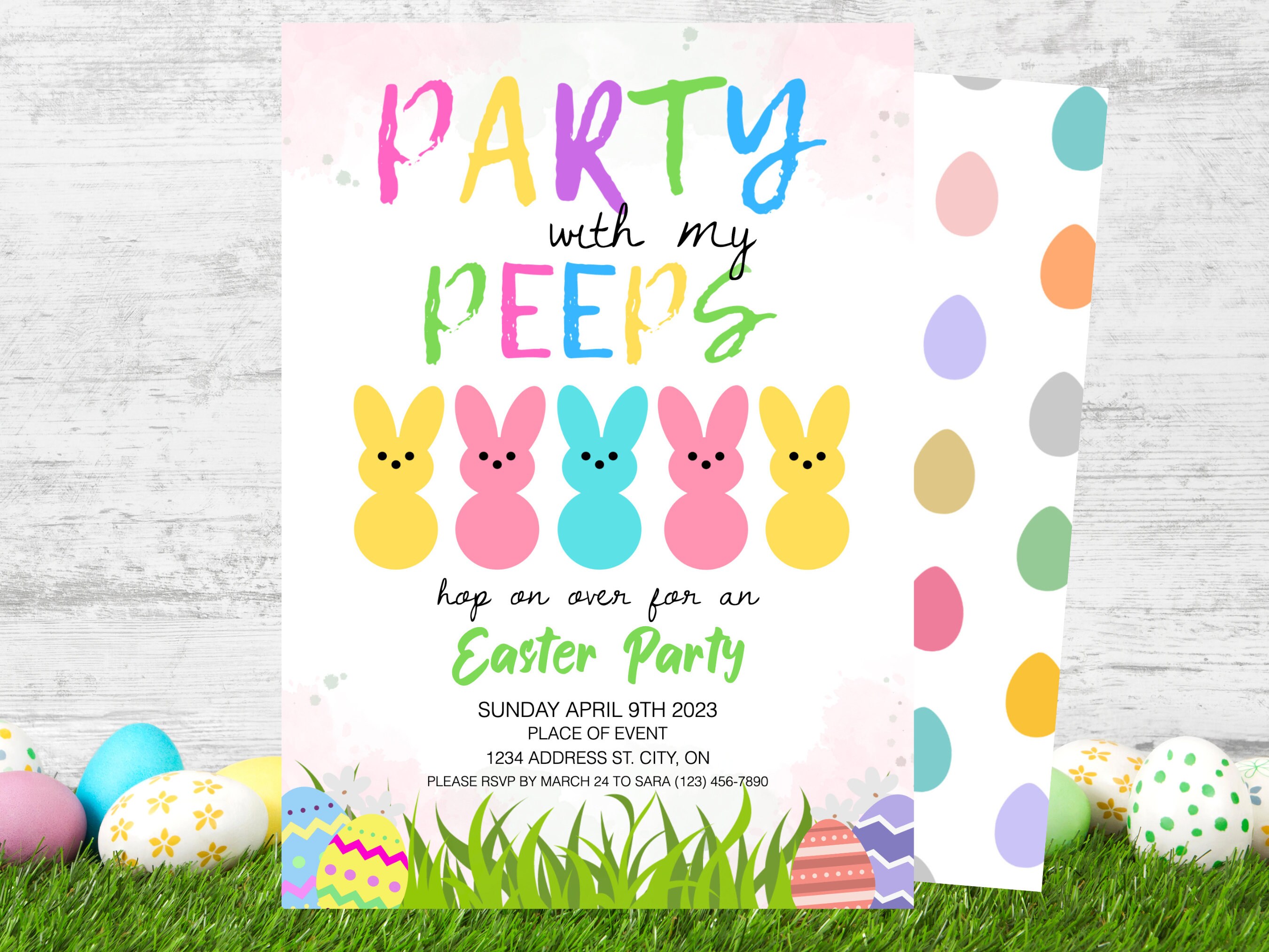 Editable Easter Egg Hunt Invitation Easter Party Invite - Etsy