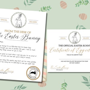 EDITABLE Official Easter Bunny Letter Bundle From the Desk of - Etsy