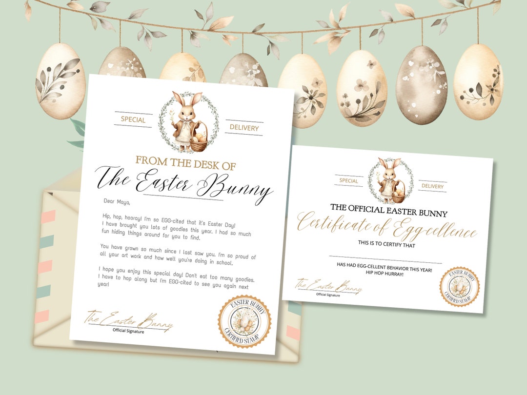 EDITABLE Official Easter Bunny Letter Bundle From the Desk of the ...
