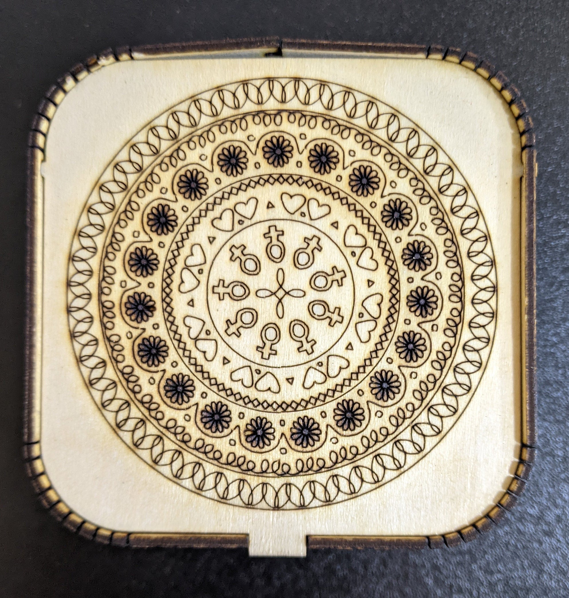 DIY Wooden Box With Mandala Rangoli - DXF, SVG Vector Cut File for ...