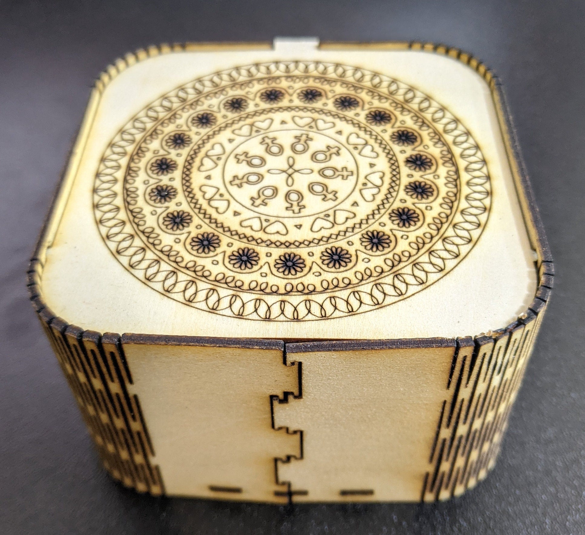 DIY Wooden Box With Mandala Rangoli - DXF, SVG Vector Cut File for ...