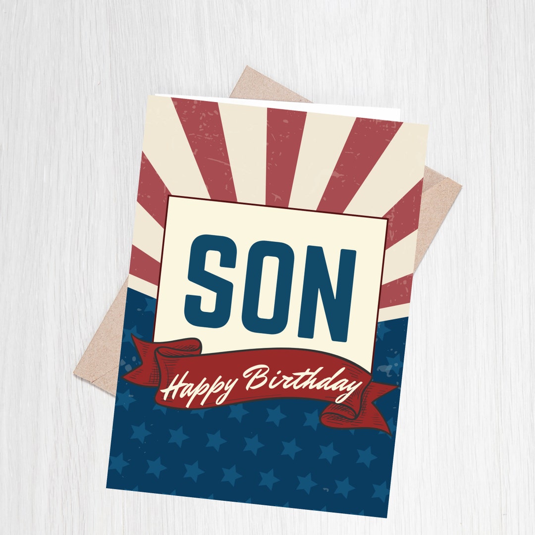 Son Birthday Card Birthday Card For Son Birthday Card Son Etsy Son Birthday Card Birthday Card For Son Birthday Card Son Etsy