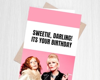 Ab Fab Birthday Card - Etsy UK