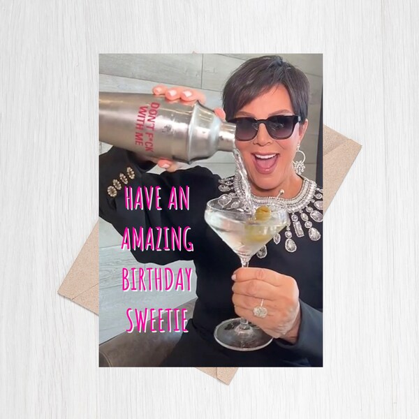 Kris Kardashian Birthday Card - Etsy UK