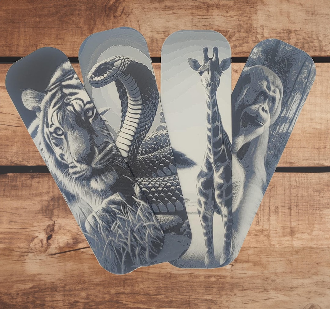 3D Printed Jungle Animal Bookmarks – Cobra, Tiger, Orangutan & Giraffe ...