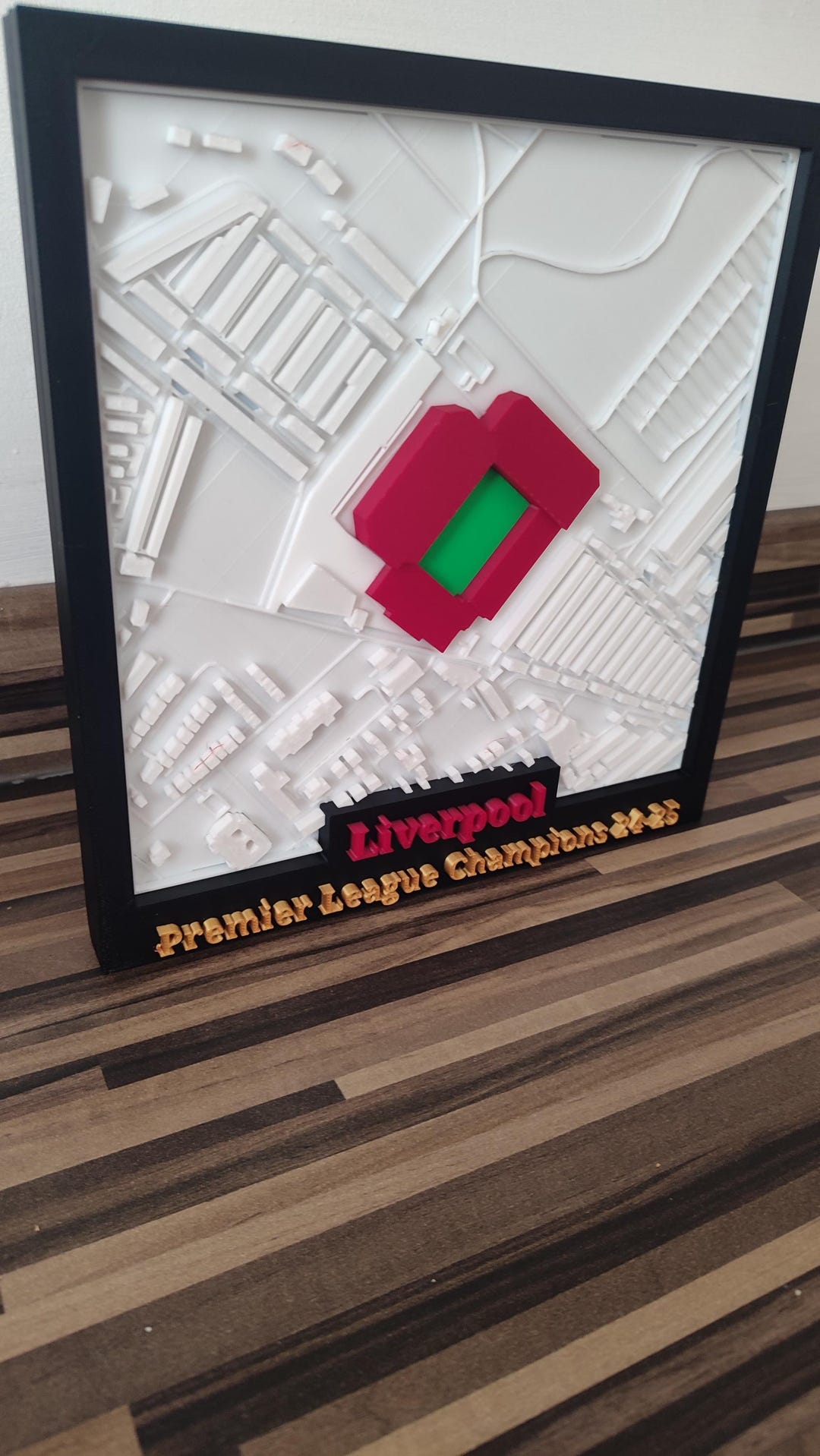 Liverpool FC Stadium 3D Printed Map | Premier League Champions 24/25 ...