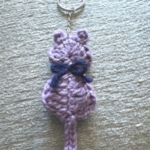 Cat Keychain Crochet Plush Keyring 4 Bag Charm Purse or Backpack ...