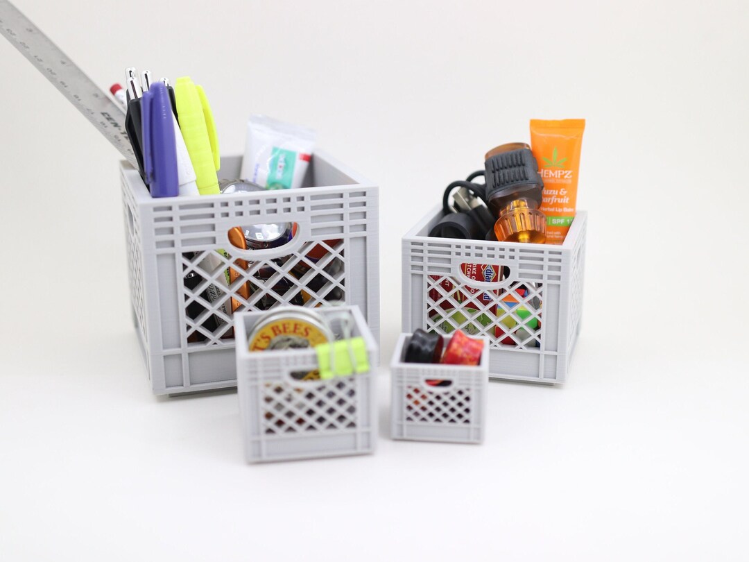 Mini Milk Crate Desk Organizer Miniature Sorting Crate Gift Office ...